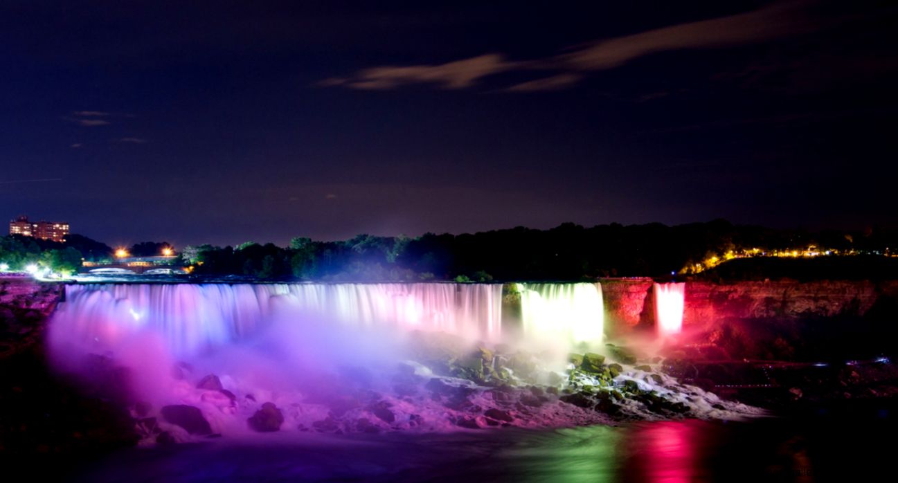 Beautiful Waterfall Night | Wallpapers Gallery