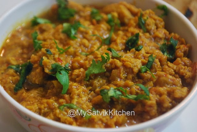 MY SATVIK KITCHEN: MINCED SOYA CURRY