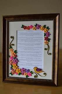 Quilling Ideas: Custom Made Quilled Frame