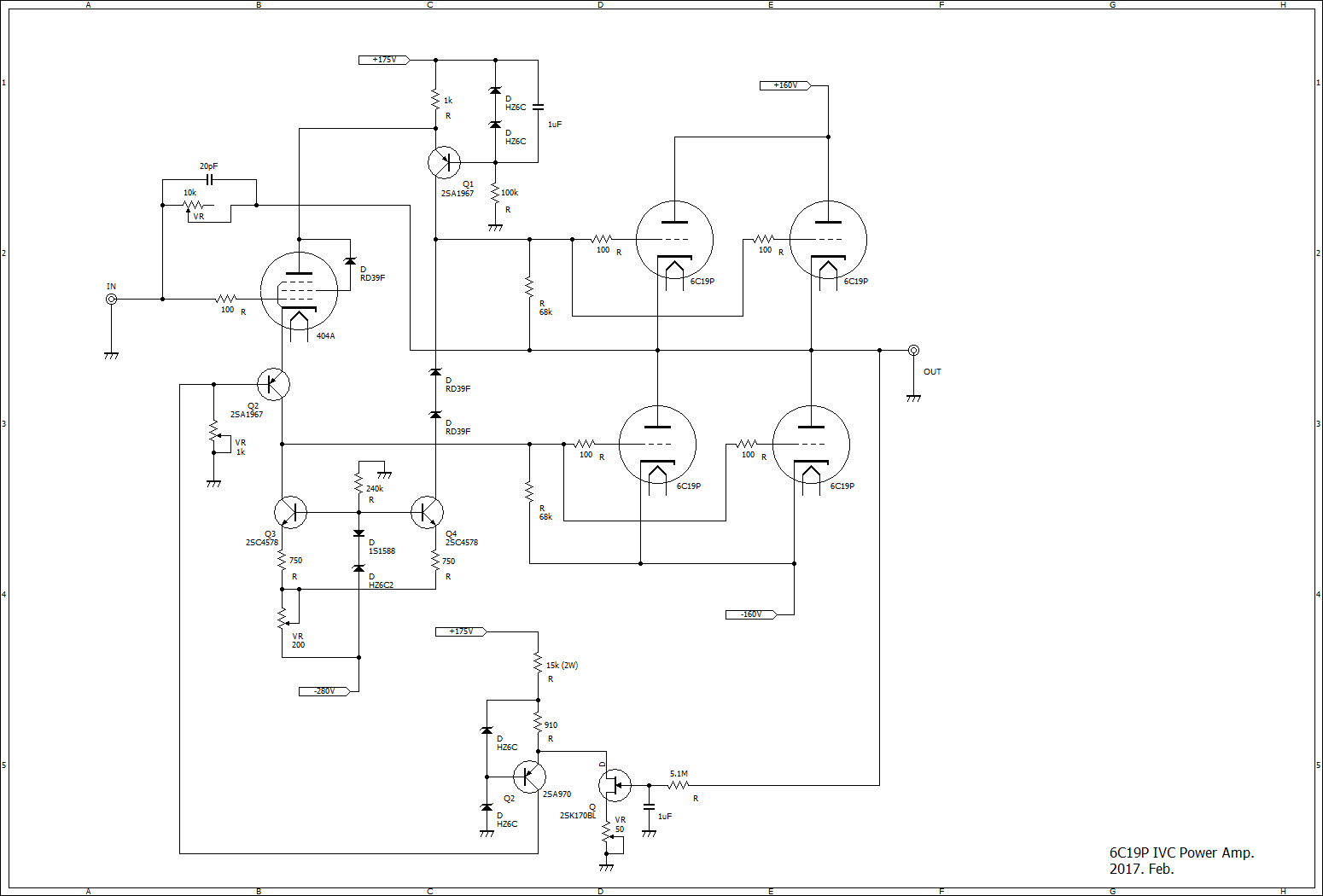Audio Electronics (DC amplifier series, etc.) : 6C19P Power IVC amprifier