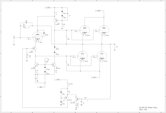 Audio Electronics (DC amplifier series, etc.) : 6C19P Power IVC amprifier