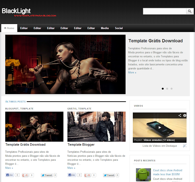 Template para Blogger | Free Blogspot Templates: Template Para Blogger ...