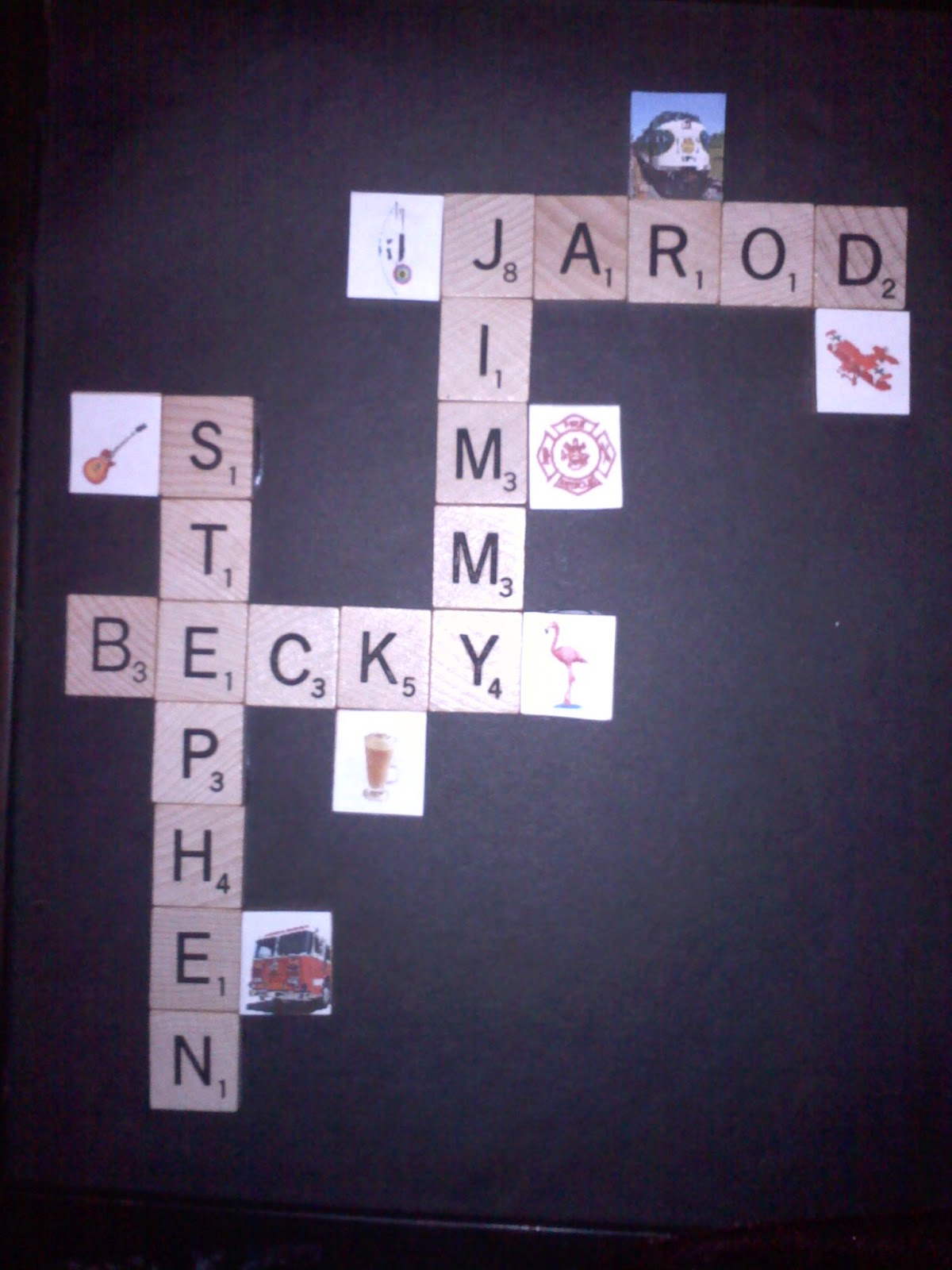 Broken Pencils Are Pointless: Thrifty Thursday - Scrabble Family Portrait