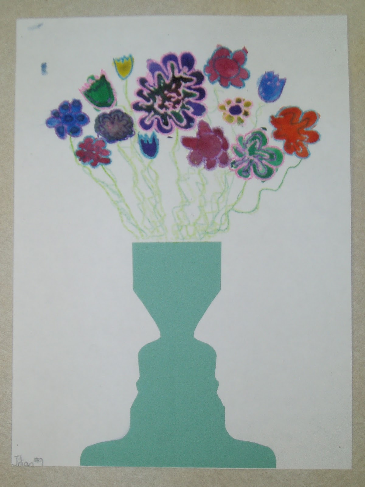 Miss Young's Art Room: 3rd Grade Negative Space Face Vases