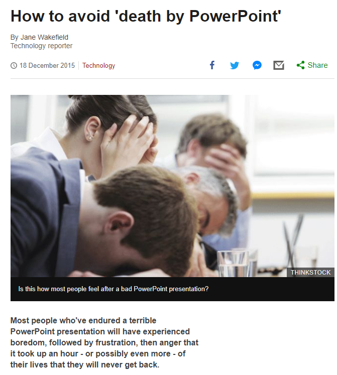 "Death by PowerPoint"