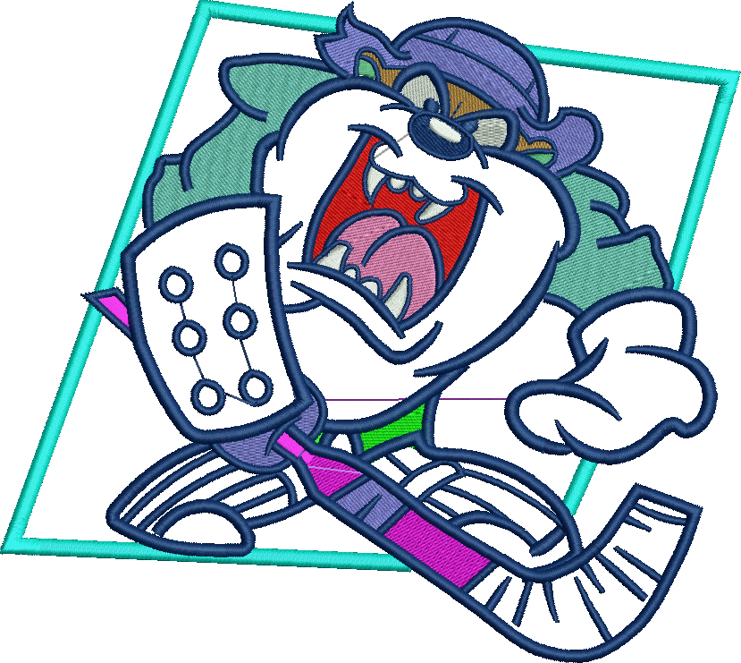 taz embroidery, bordado, emb