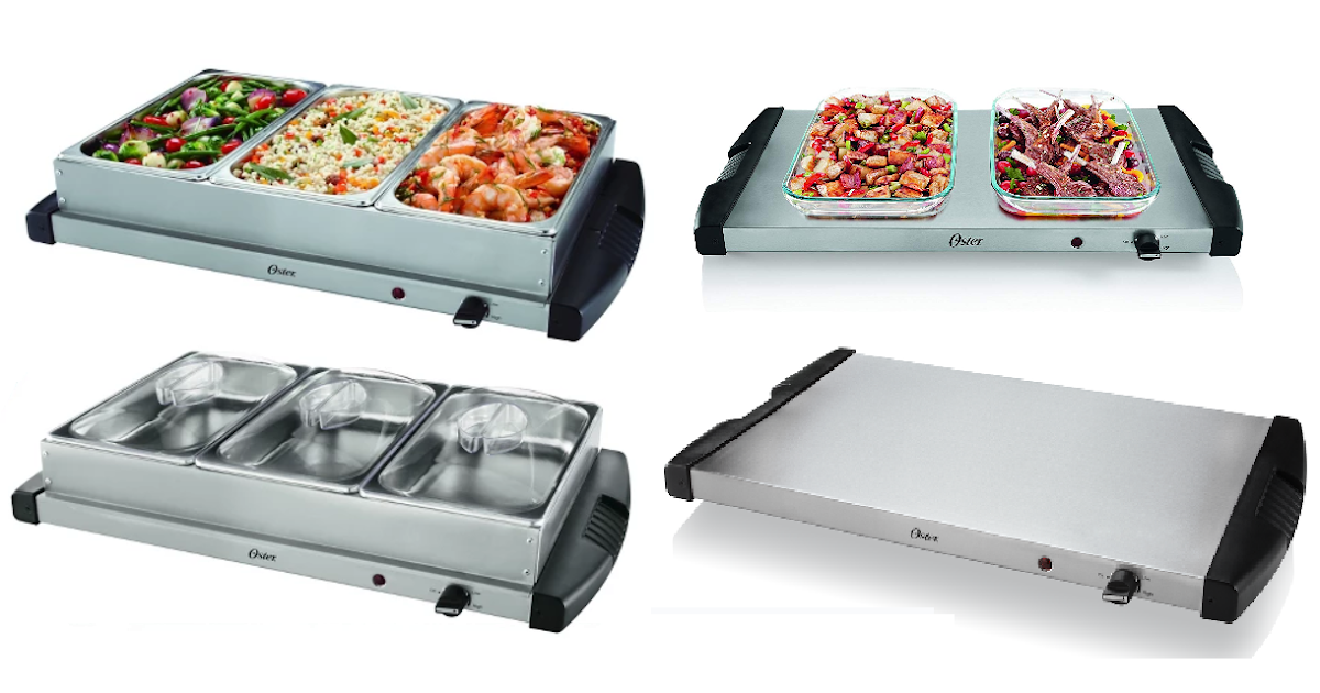 Oster Large Triple 2.5qt Stainless Steel Buffet Server/Warming Tray $25 ...