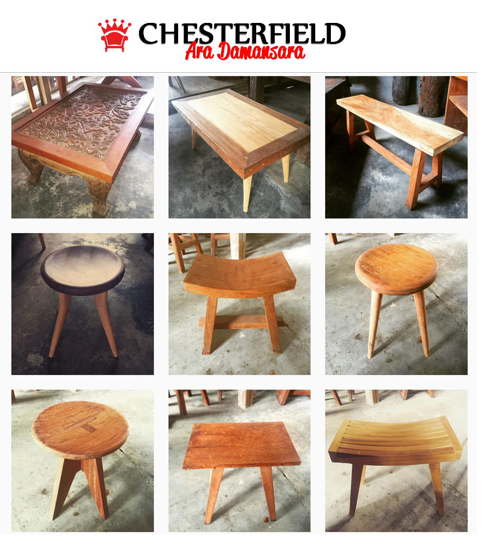 ROYALE CHESTERFIELD: LATEST PRODUCT...!! KAYU CENGAL STOOL
