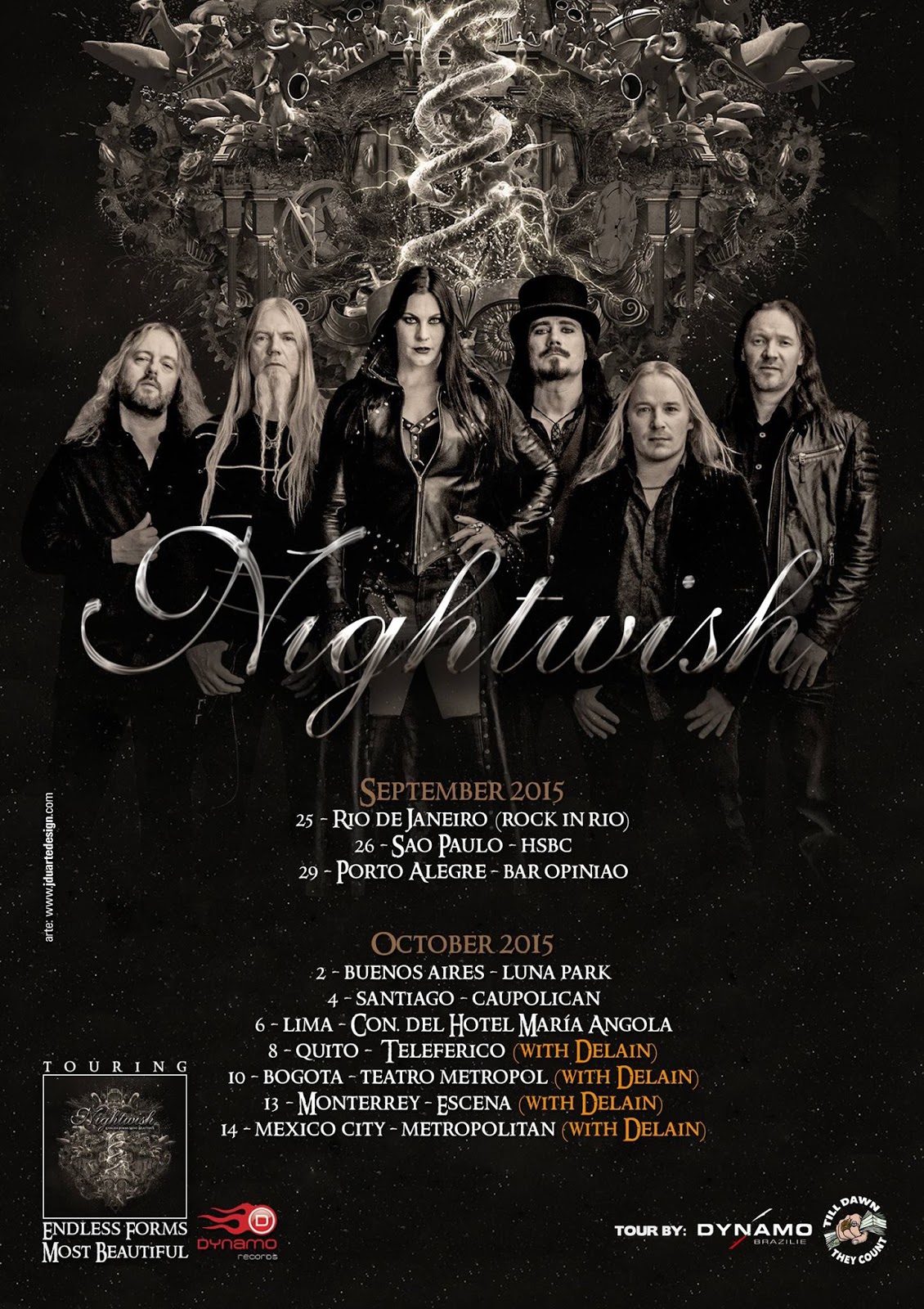 Metal Hall eZine: Nightwish's Tour Dates 2015-2016 - Watch The Tour Trailer
