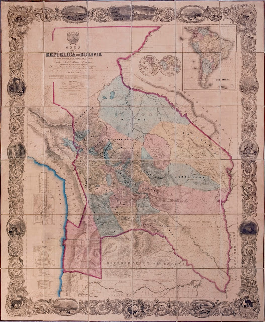 Bolivia: El primer mapa de Bolivia se hizo en 1859