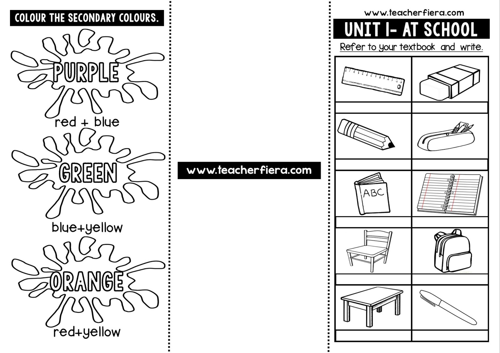 teacherfiera.com: YEAR 1 UNIT 1 BROCHURE