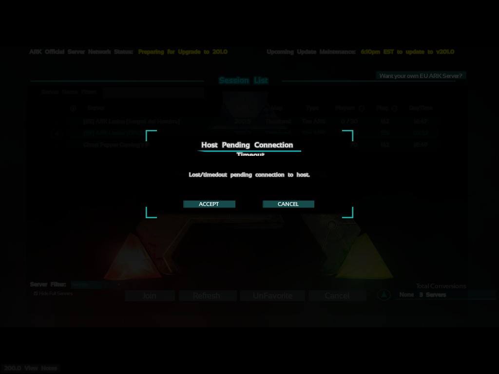 ARK Notas: Solución al problema Lost/TimeOut de ARK Survival Evolved