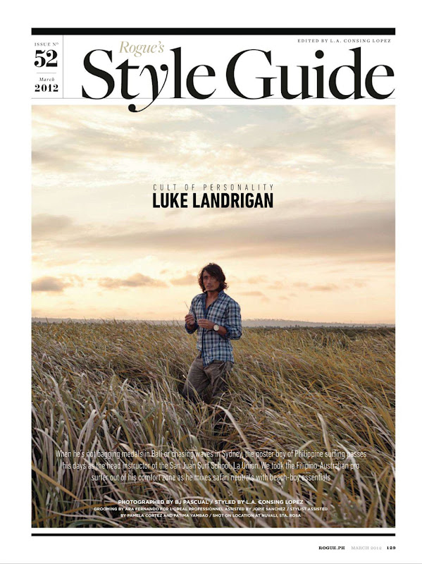 Fashion Media PH: Bemedalled surfer dude Luke Landrigan in Editorial ...
