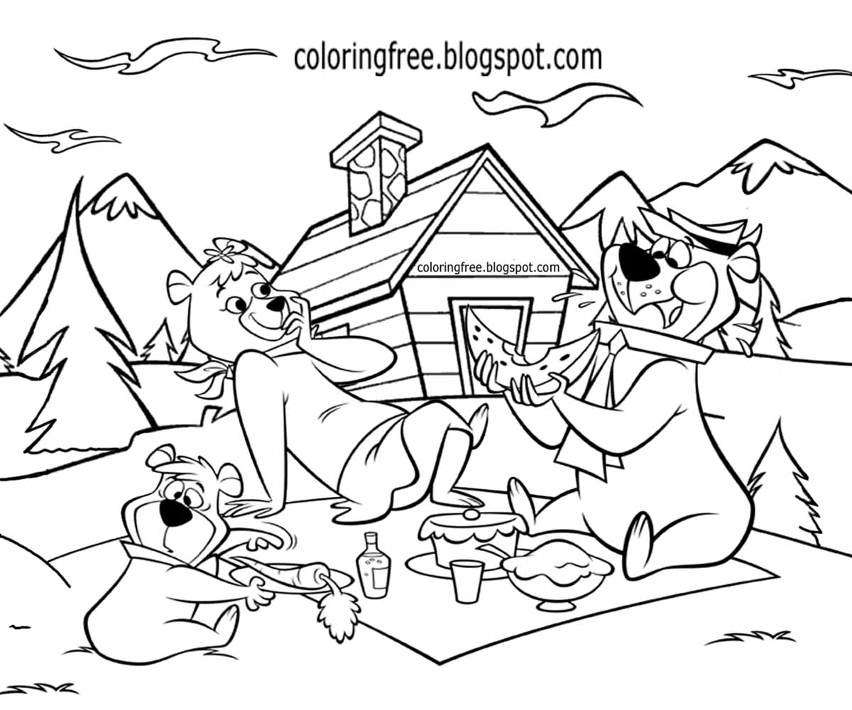 Yogi And Bobo Bear Coloring Pages