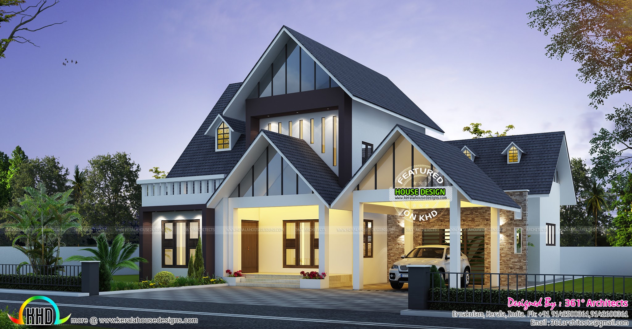 European model beautiful home 2286 sq-ft - Kerala Home Design and Floor ...