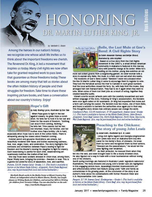 Meribeth's Musings: Honoring Dr. Martin Luther King, Jr. (FAMILY ...