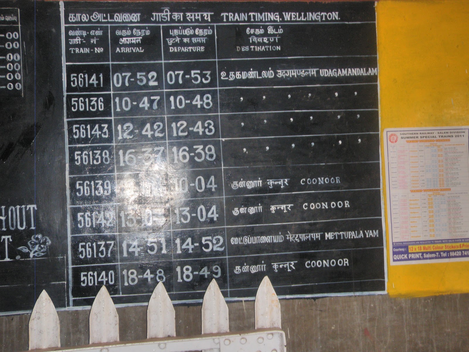 My Trip to India: Ooty by the historic Nilgiris Blue Mountain Train.