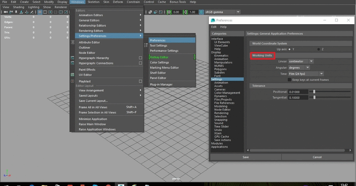 Character/Pipeline TD : Maya Preference Setting