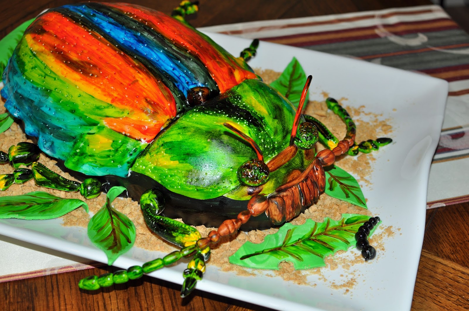 The Bake More: The Pissed-Off Leaf Beetle Cake