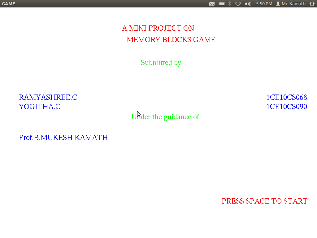 Graphics, Game Development and Digital Art: Memory Blocks - A game