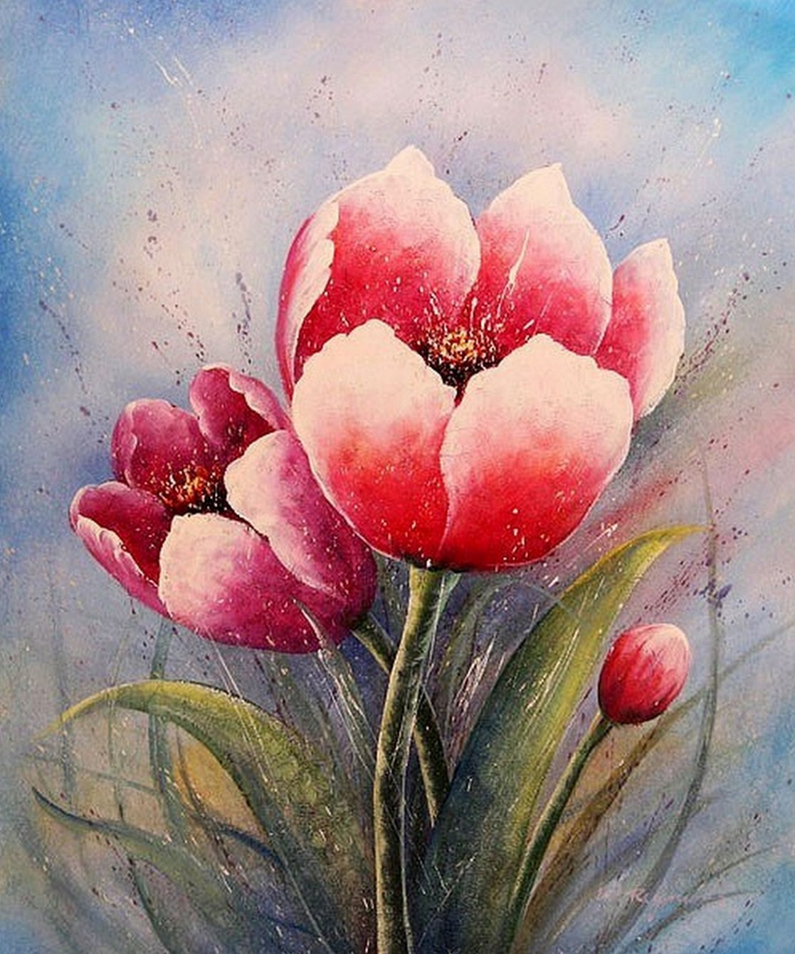 Flores al oleo - Imagui