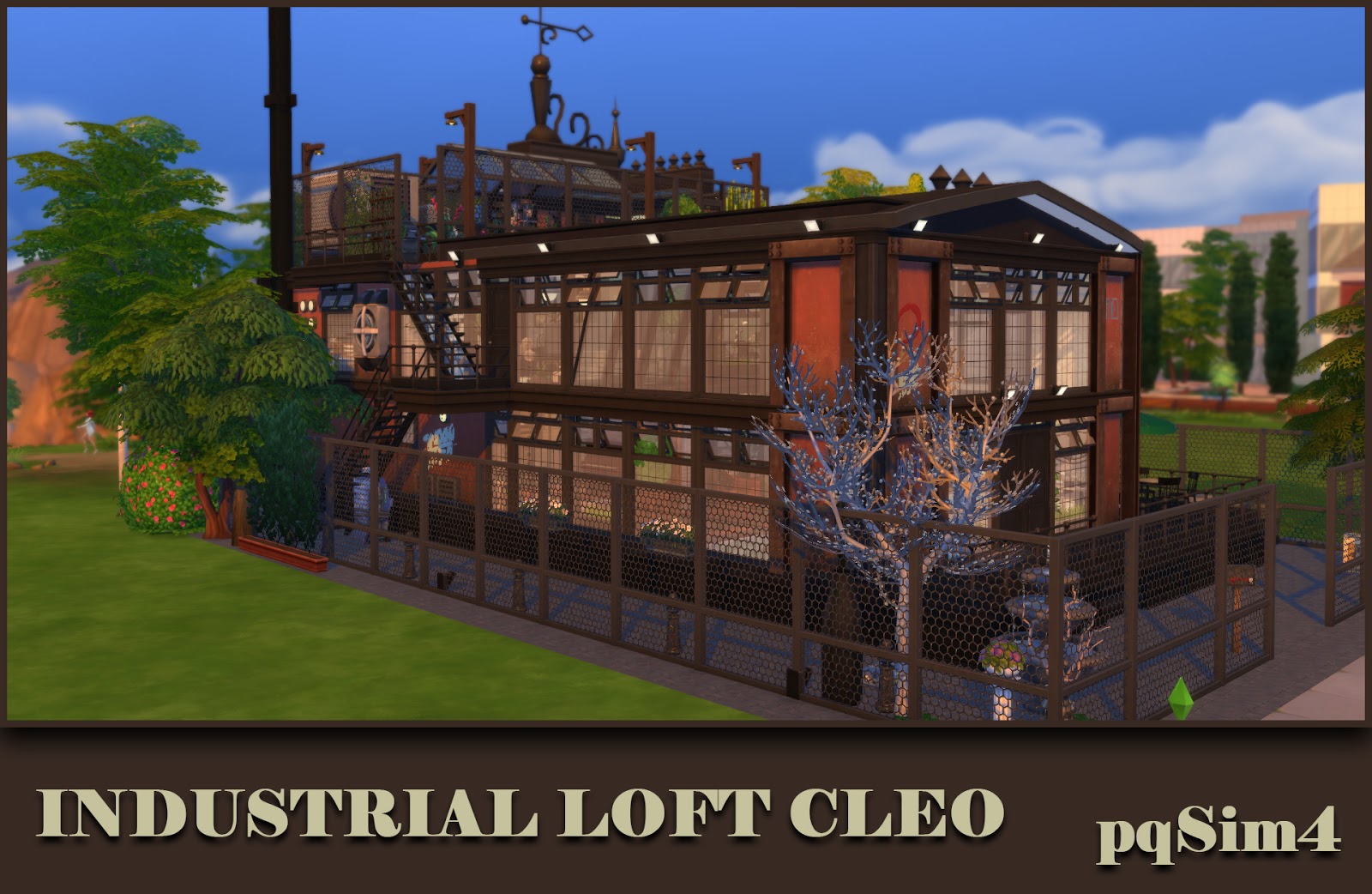 Industrial Loft "Cleo". Sims 4 Custom Content.