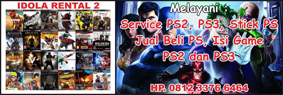 BANNER SPANDUK RENTAL PS (PLAY STATION) COREL DRAW - kurasaurus