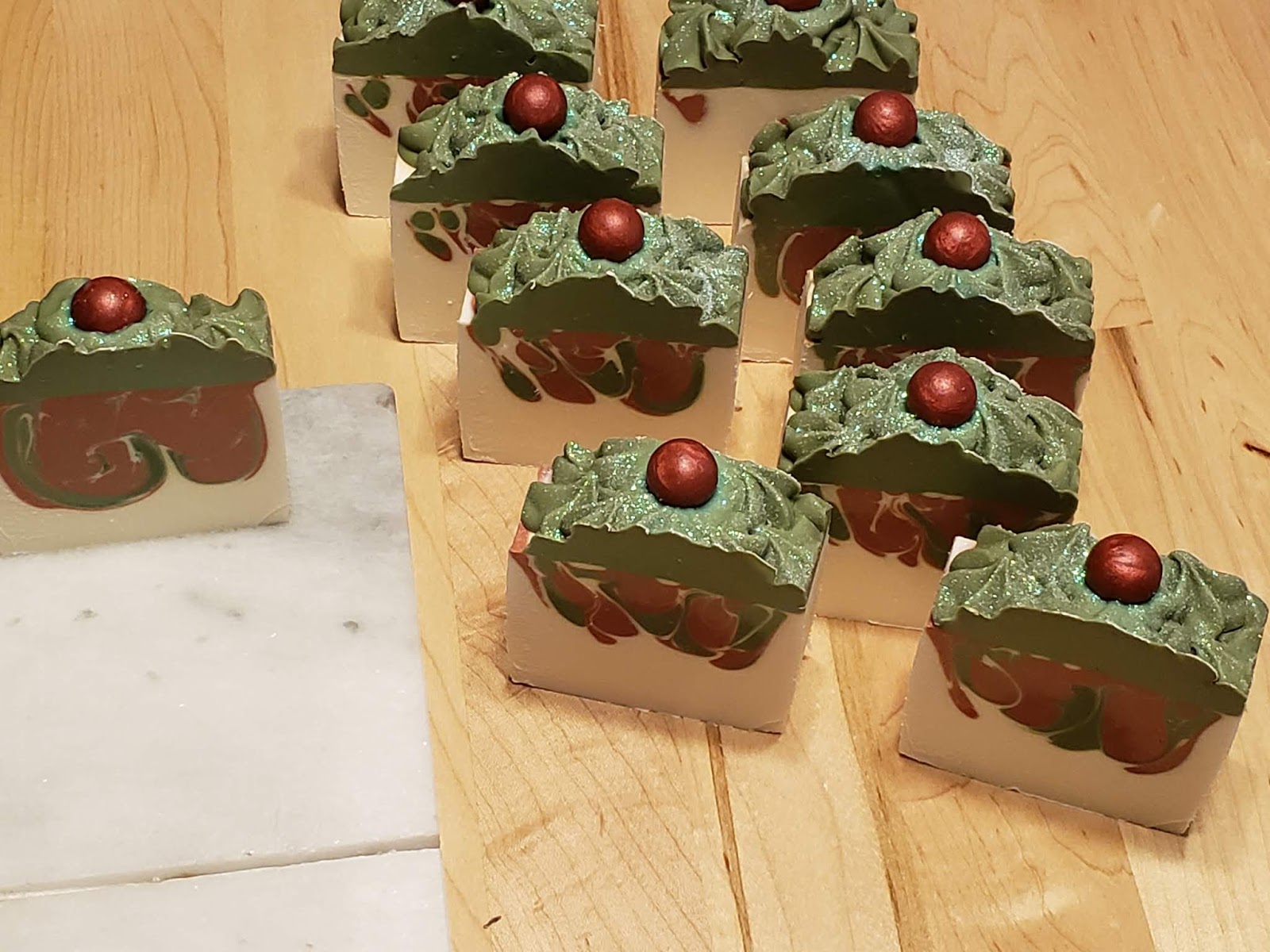 Aromatic Suds Christmas Wreath Cold Process Soap