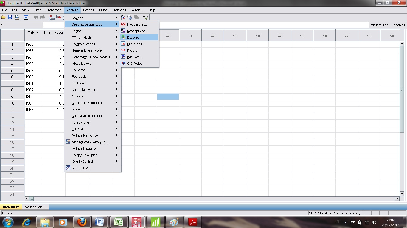 Mengoperasikan Data Statistik Menggunakan SPSS dan Minitab ...