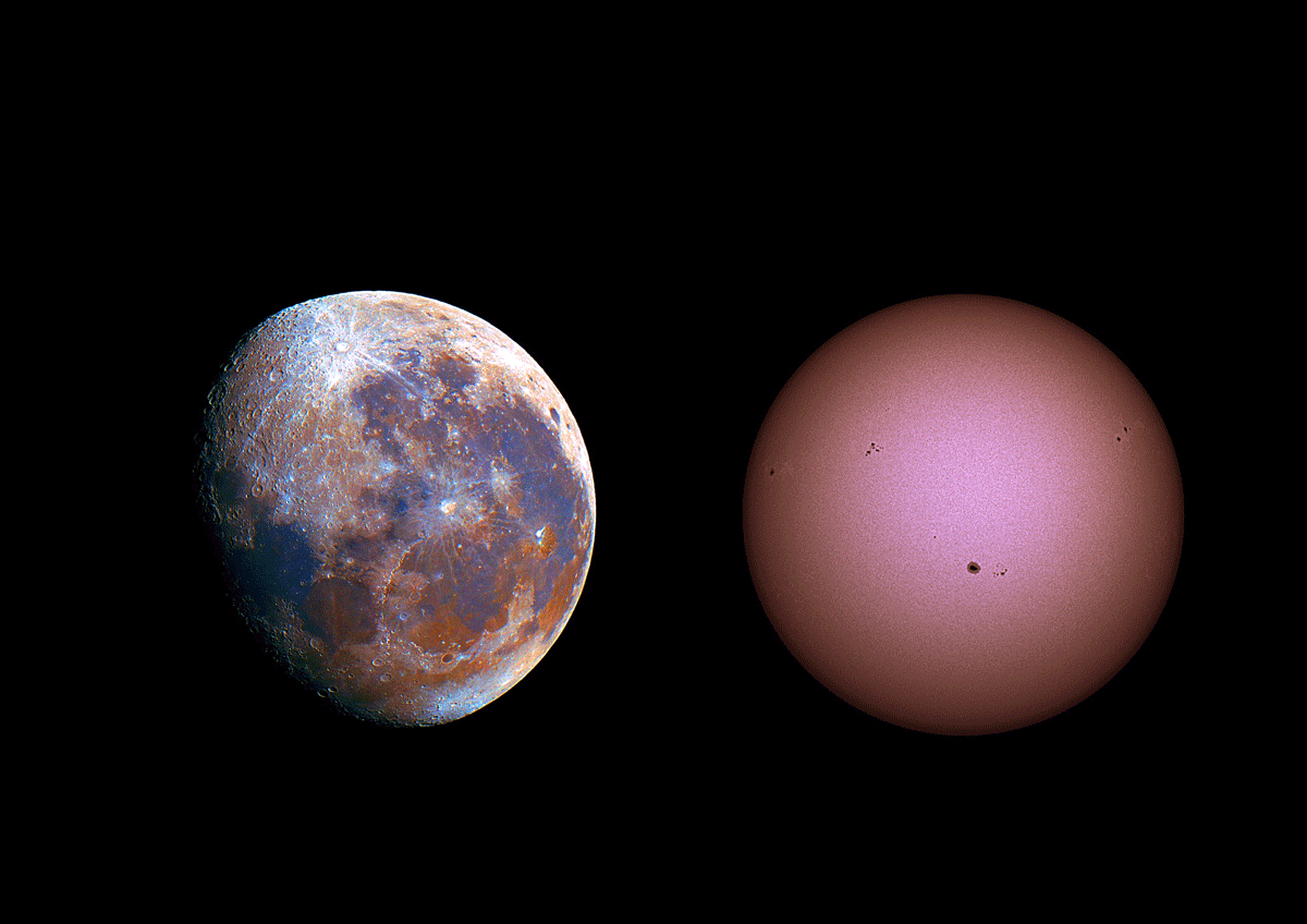 ALPHA CENTAURI ASTROFOTOGRAFIA: LUNA-SOL Y SUS COLORES