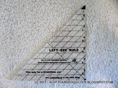 A Left-Handed Quilter: LHQ - Cutting Qtr Square Triangles