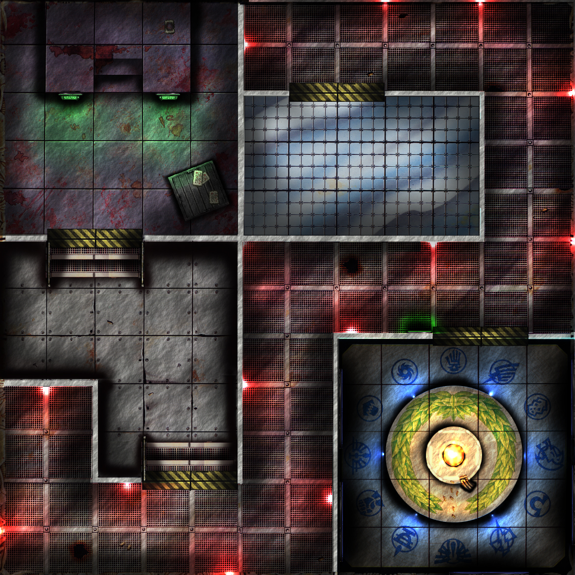Free dungeon tiles to print: Remake Space Crusade par Camus