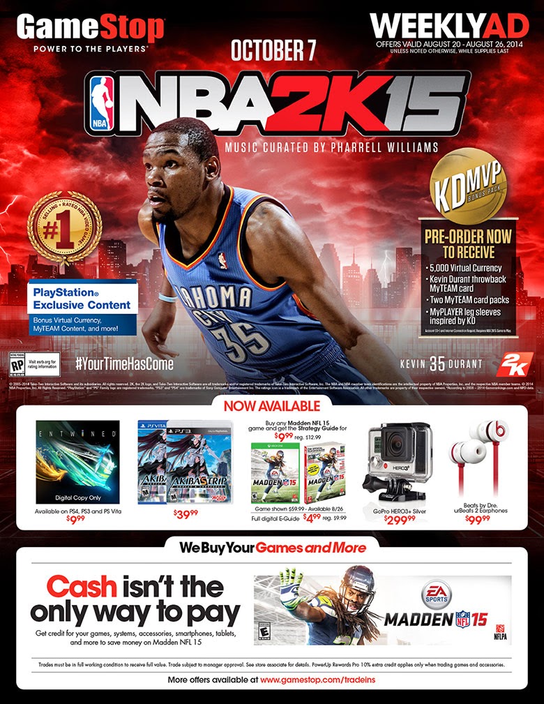 Gaming Controls: Pre-order NBA 2K15 at Gamestop to Receive the KDMVP ...