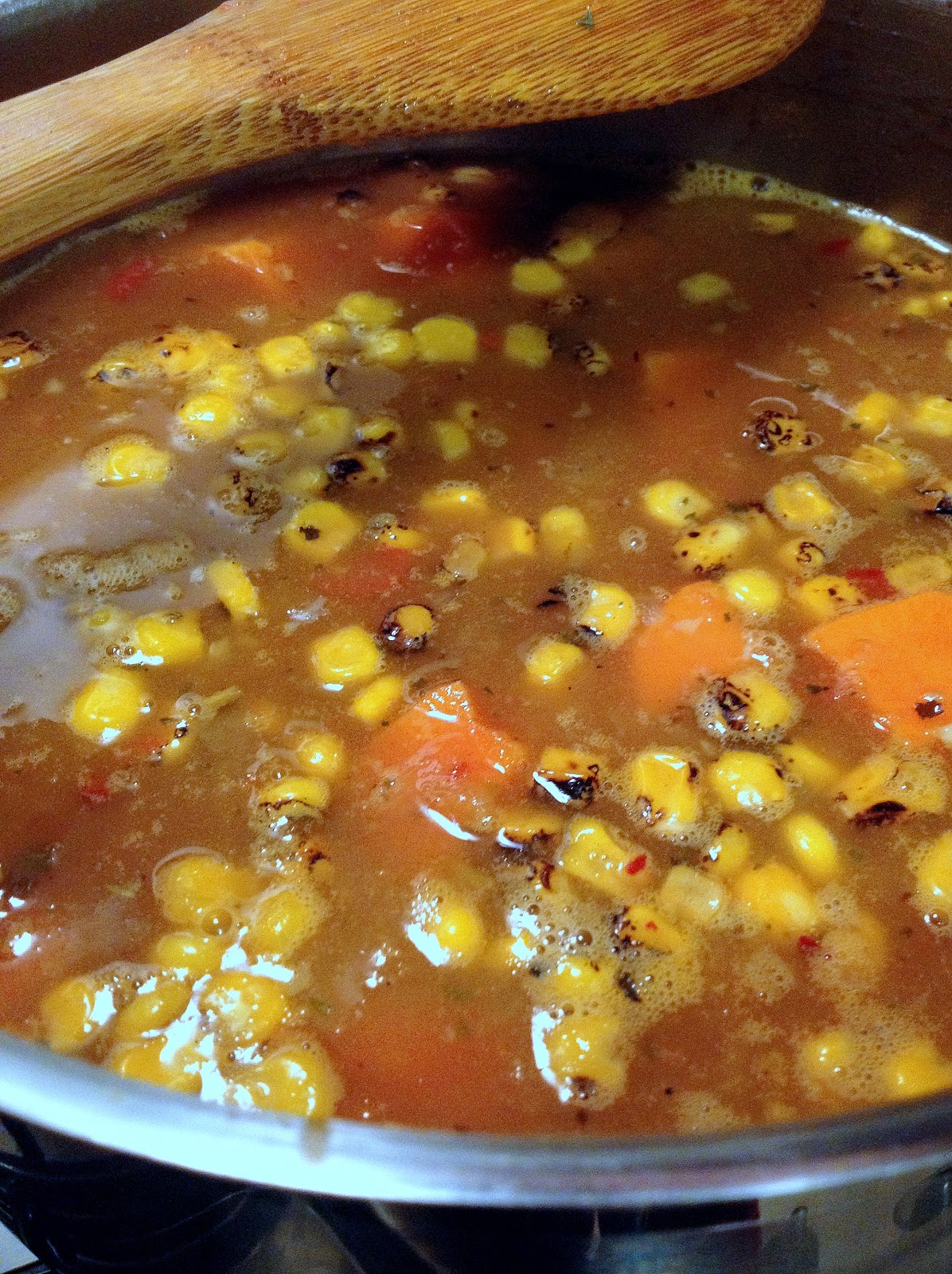 Keep the Peas: CRANBERRY BEAN, ROASTED CORN, AND SWEET POTATO STEW