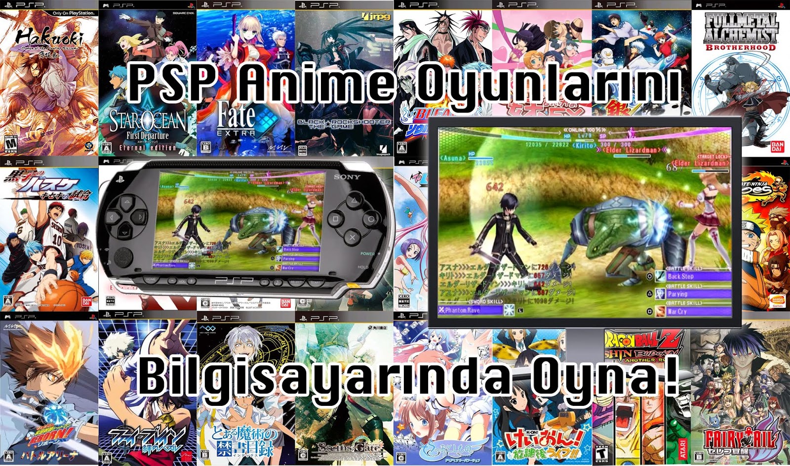 PSP Anime Oyunlarını Bilgisayarda Oynuyoruz!