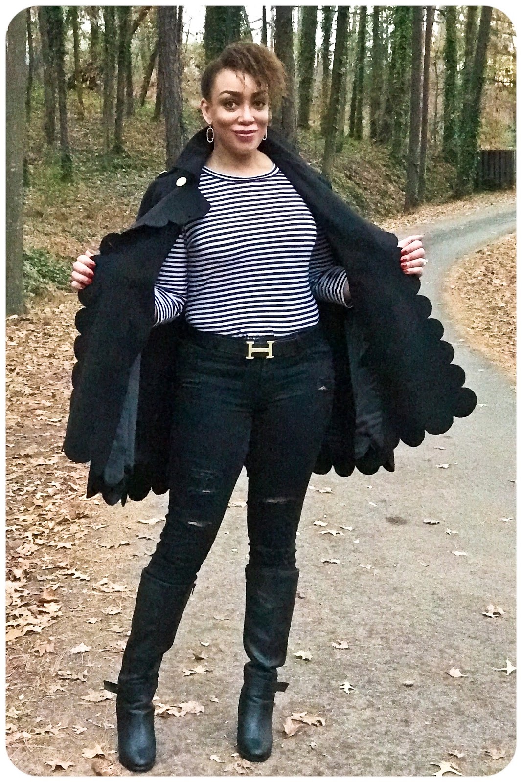 Military-Style Double Breasted Scalloped Edge Cape! | Erica Bunker | D ...