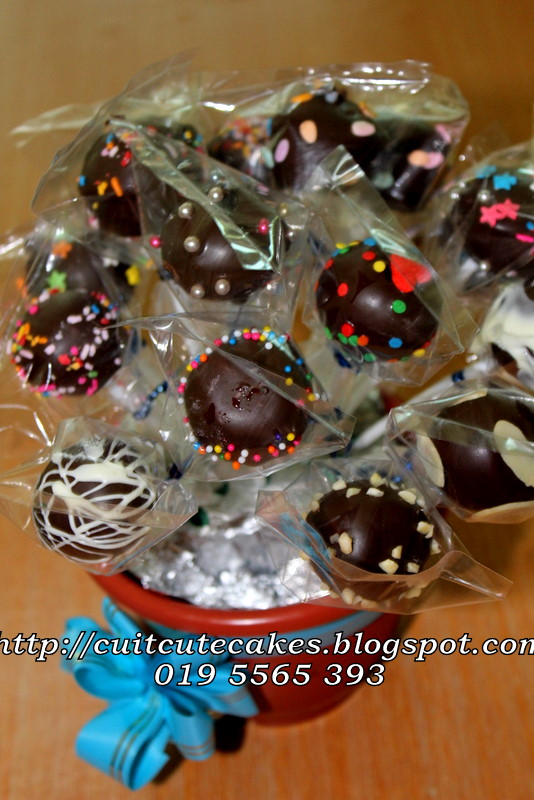 CuitCuteCakes: Kelas Private DIY: Choc pop cake, choc ball + puding barbie