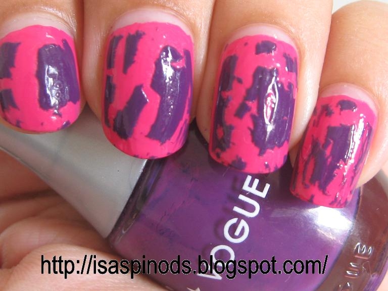 Little Fairy: Uñas: Fuchsia + Craquelado Morado!