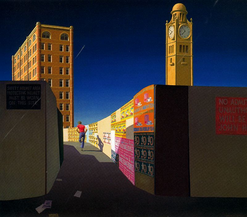 Painting of Jeffrey Smart artist, Jeffrey Smart paintings