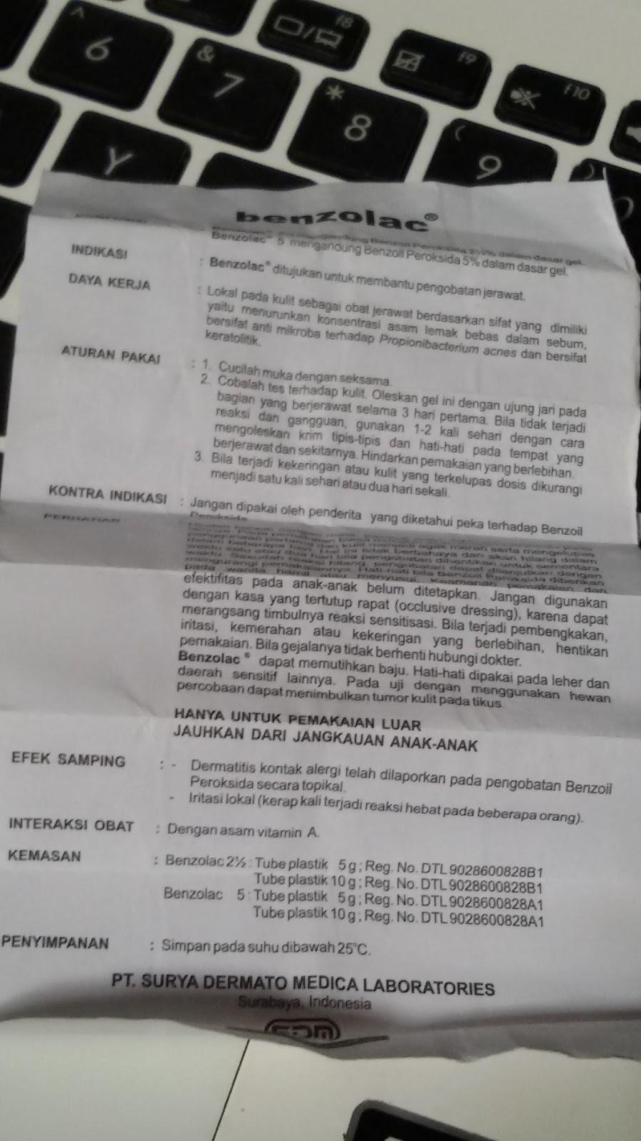 Benzoyl Peroxide: Review Obat jerawat favorit ku – Benzolac 2,5% ...