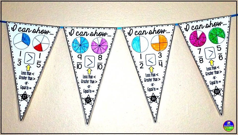 Fraction Pennants for Math! | kidCourses