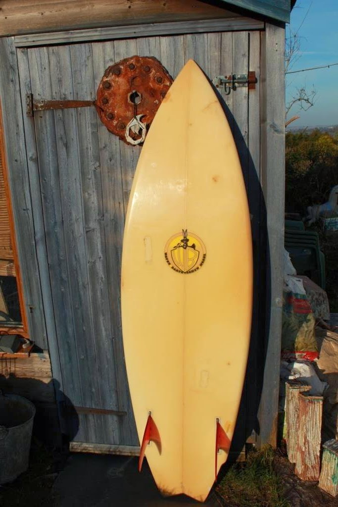 vintage surfboard collector UK: Hot Stuff Rabbit model twin fin by ...