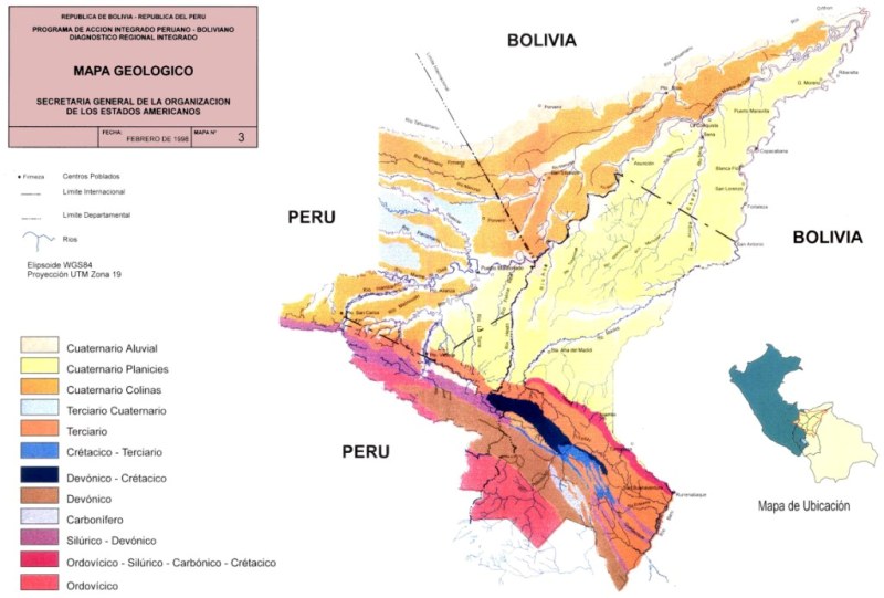 El Planeta Azul: Mapas geológicos de Bolivia y Perú