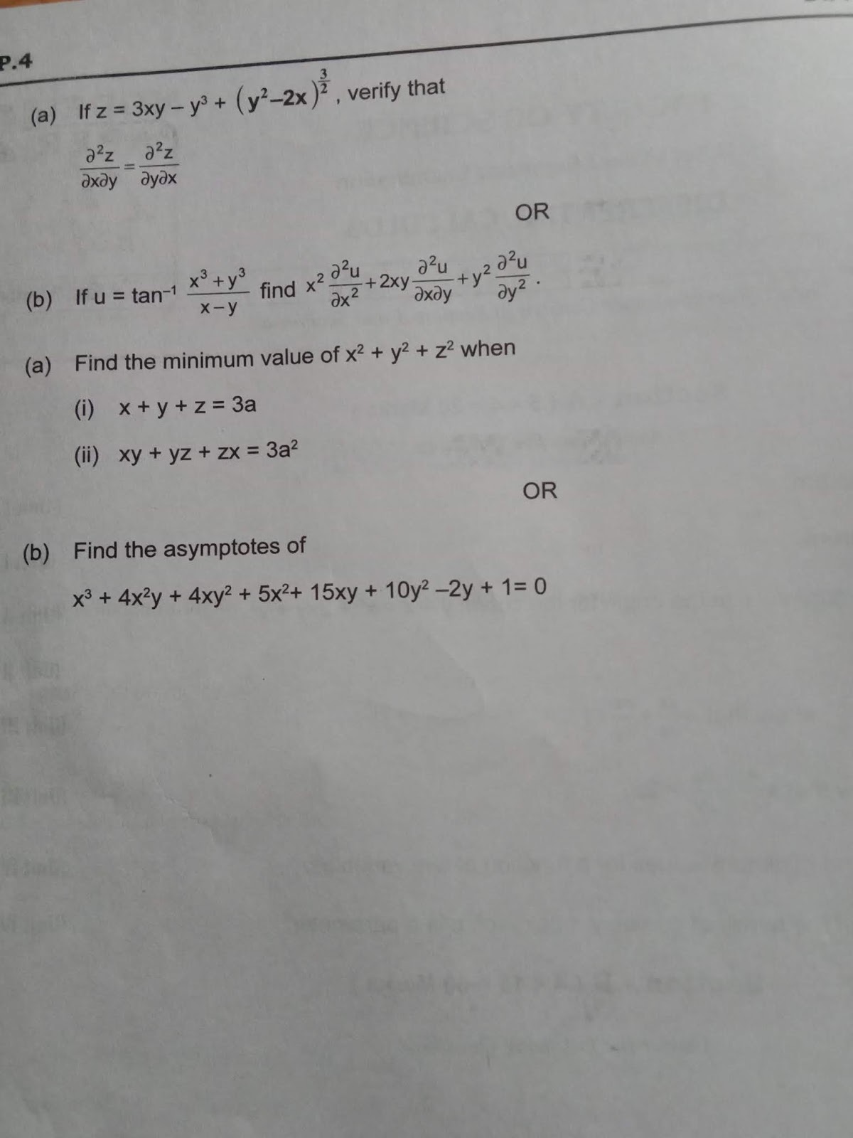 Degree Sem 1 maths Important Questions