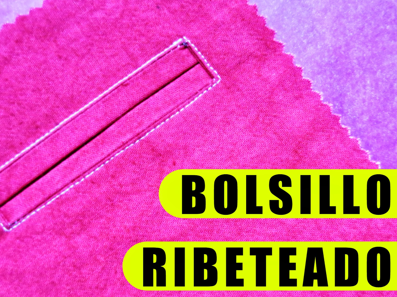 Tutorial: Bolsillo ribeteado - Coser fácil