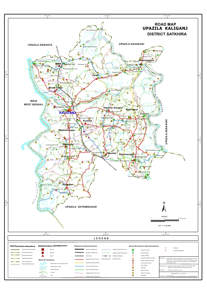Mouza & Land Use Maps of Kaliganj Upazila, Satkhira, Bangladesh ...