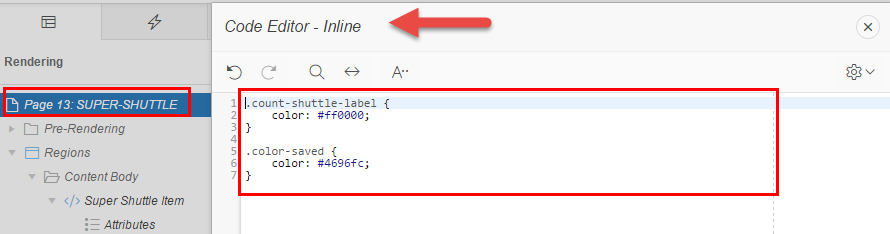 Oracle APEX Capabilities - (OAC): Super Shuttle Item