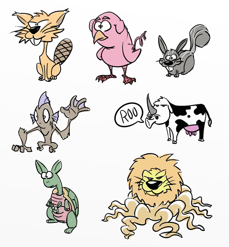 Cade's Sketch Blog: Mutant Animals
