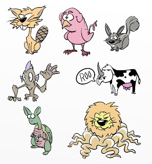 Cade's Sketch Blog: Mutant Animals