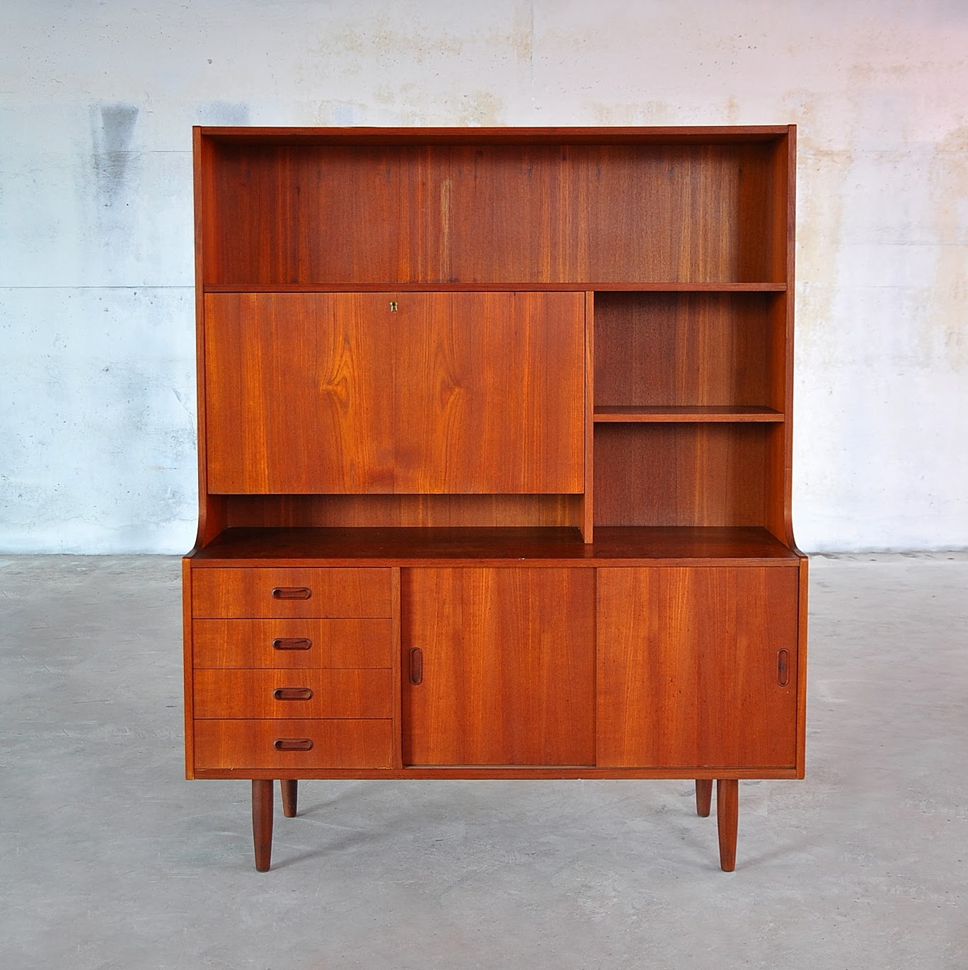 SELECT MODERN: Danish Modern Bookcase Secretary Desk